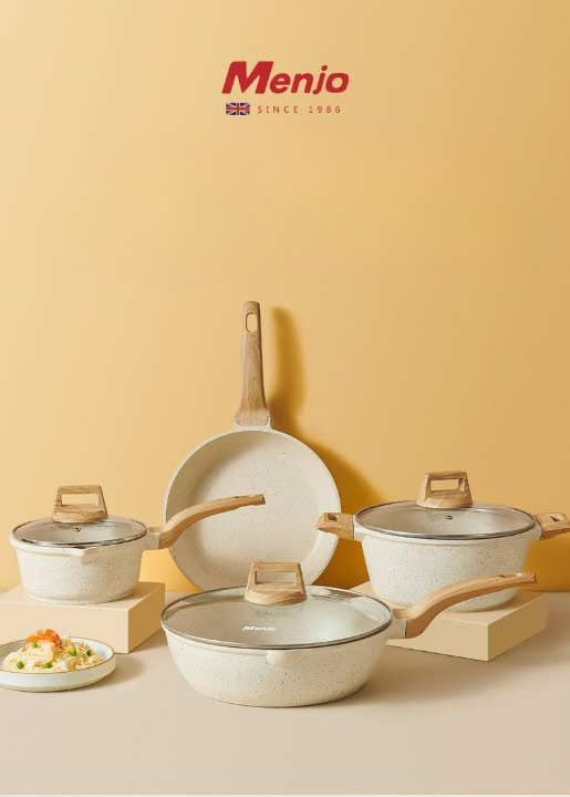 Menjo Cooking Set, Kitchen Essential Supplies Pot, Pan, Wok, Stock Pot ...