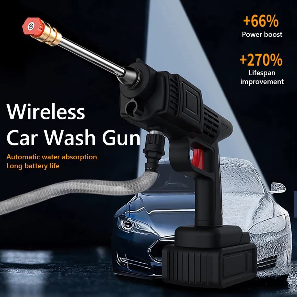 High Pressure Cordless Portable Cleaner Set for Washing Cars, Car Clea ...